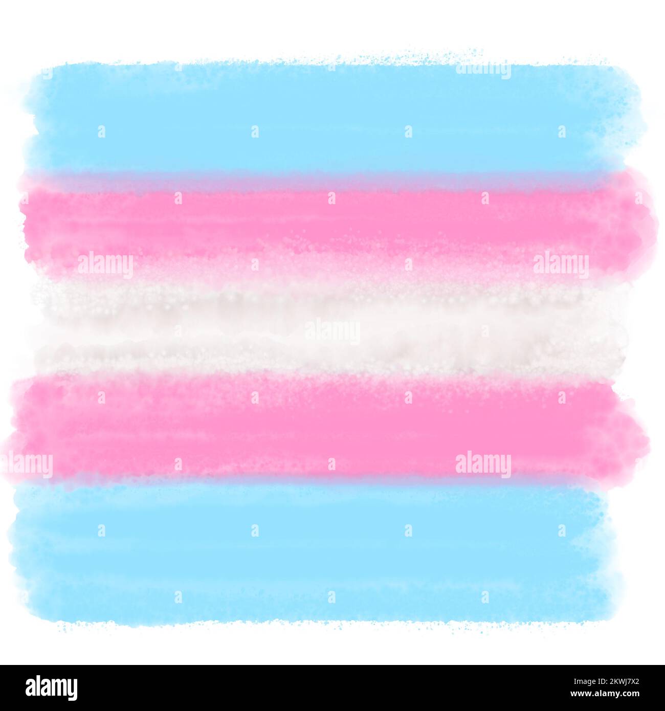 Pink Blue Pastel Watercolour Trans Transgender Pride Flag Lgbt