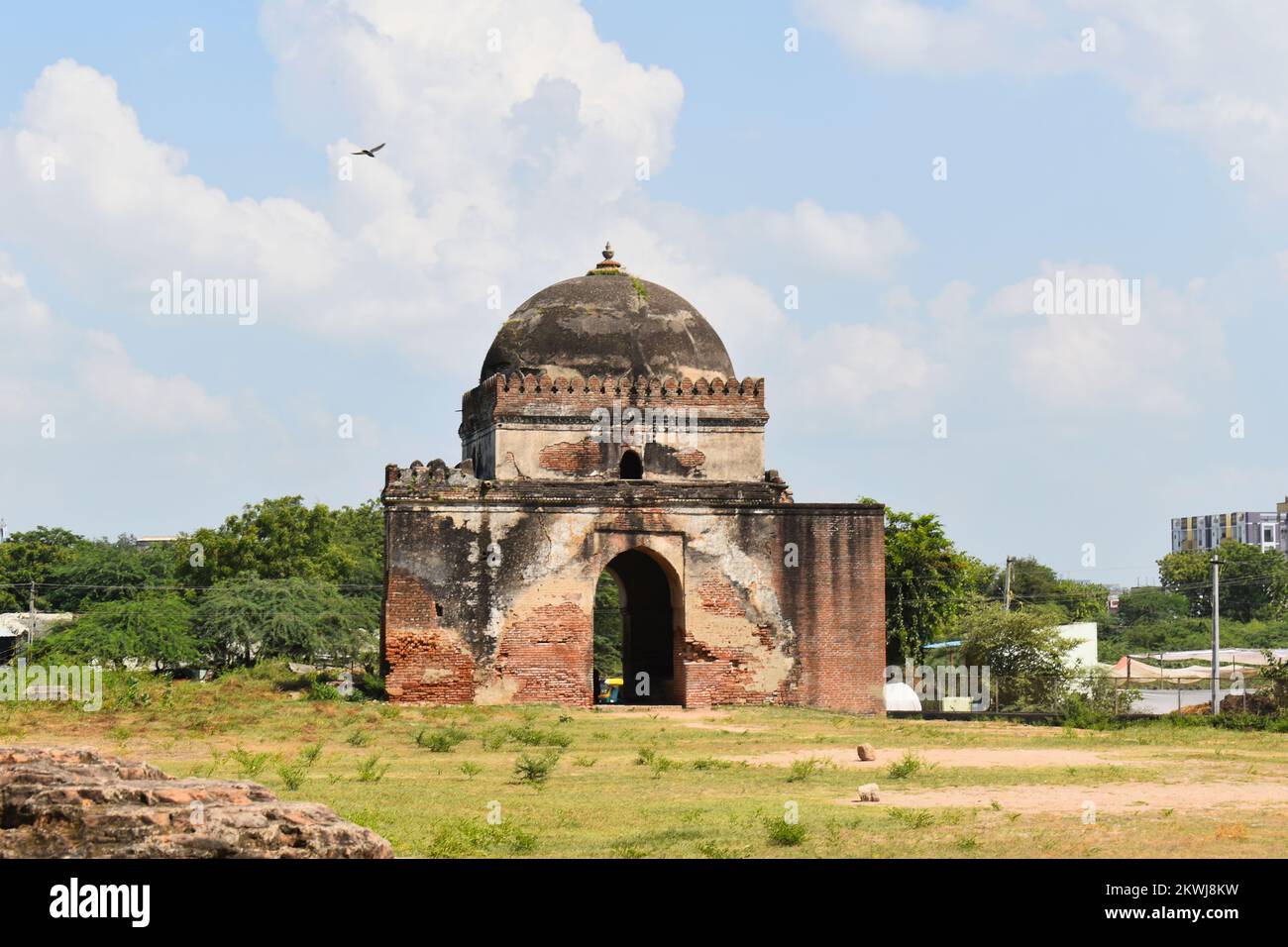 Alif Khan Masjid, Horizontal front view of main gateway, It was build ...