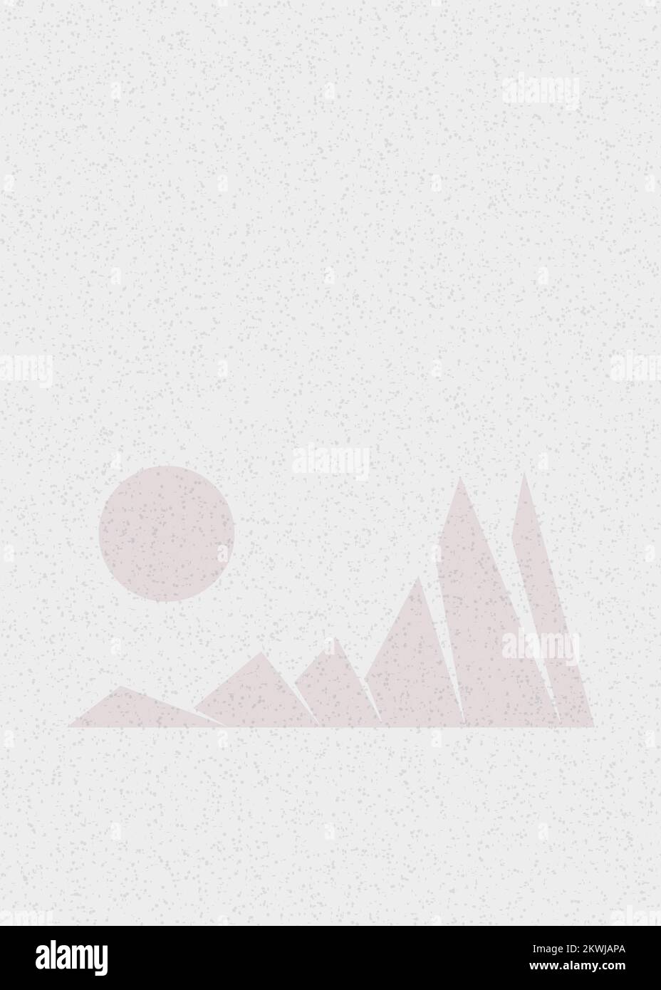 Geometric Mountains silhouette generative art poster illustration Stock ...