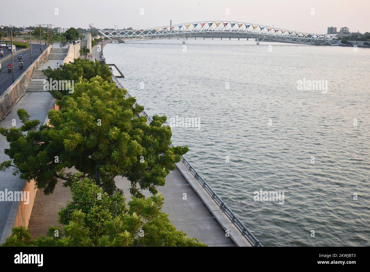 INDIA, GUJRAT, AHMEDABAD, September 2022, Full view of Atal Pedestrian ...