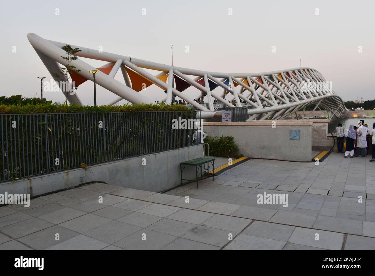 INDIA, GUJRAT, AHMEDABAD, September 2022, People at Atal Pedestrian ...