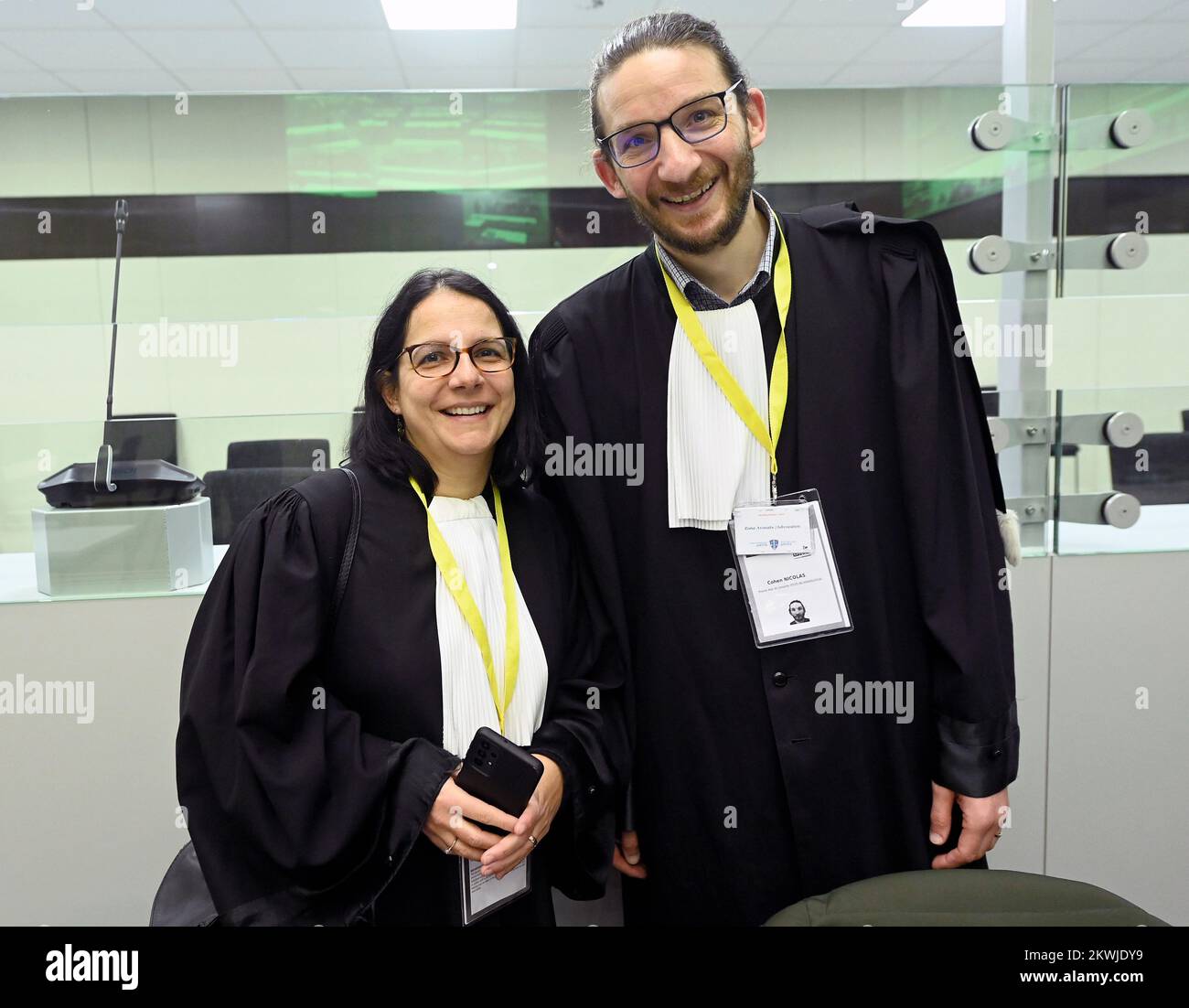 Haren, Brussels. 30 November 2022 Lawyers Delphine Paci and Nicolas ...