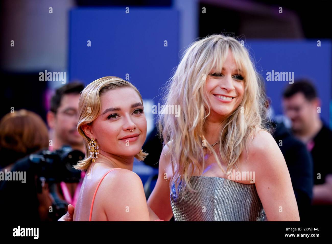 Florence Pugh and Niamh Algar photographed during the Headline Gala European Premiere THE WONDER ...
