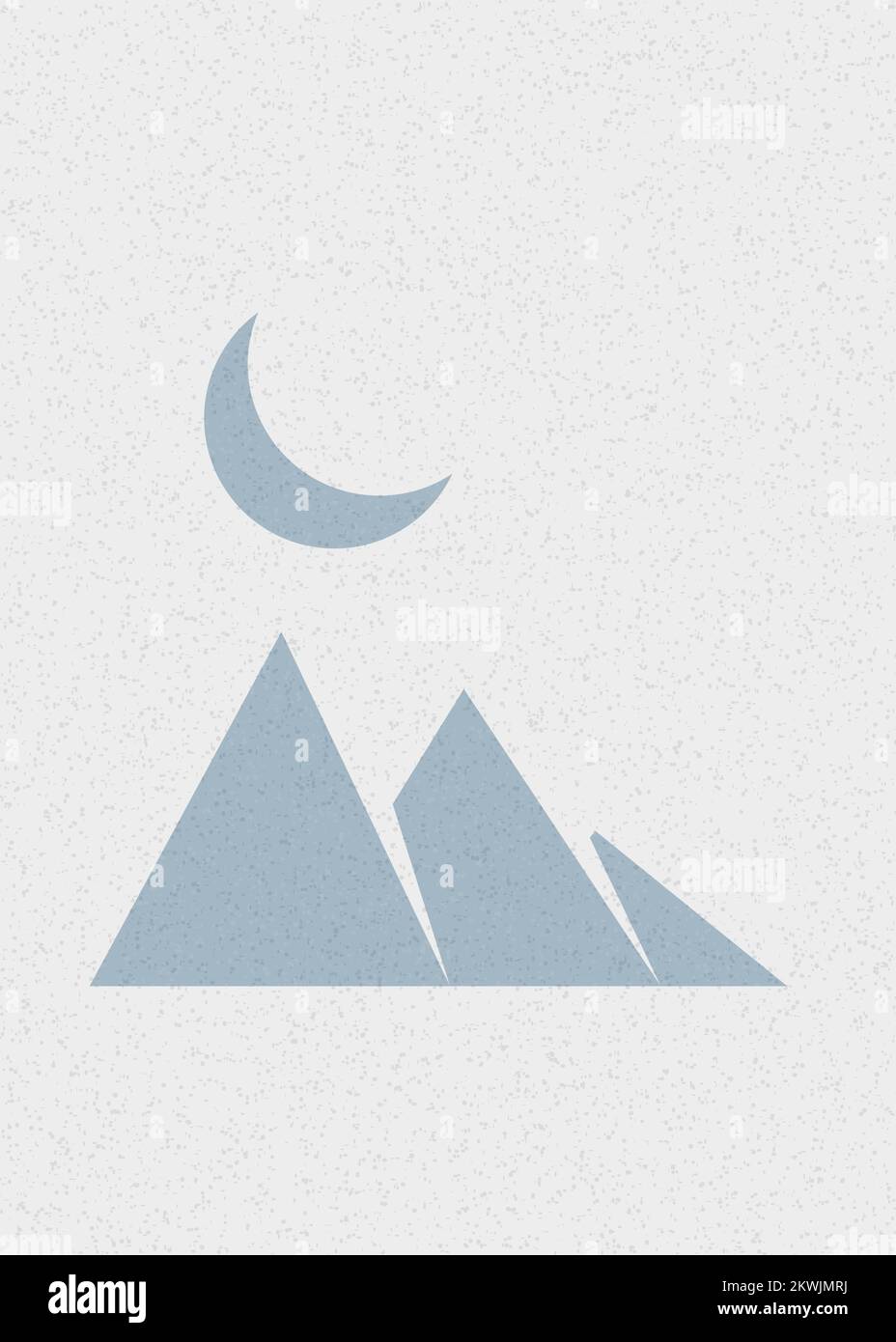 Geometric Mountains silhouette generative art poster illustration Stock ...