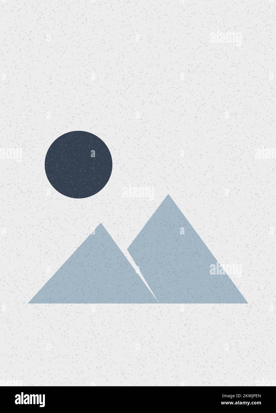 Geometric Mountains silhouette generative art poster illustration Stock ...