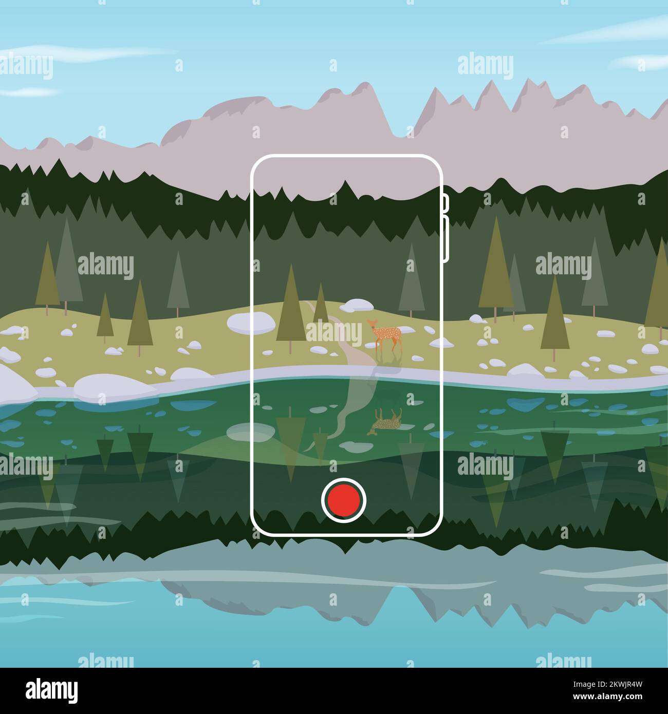 Photo shoot in nature Stock Vector Images - Alamy