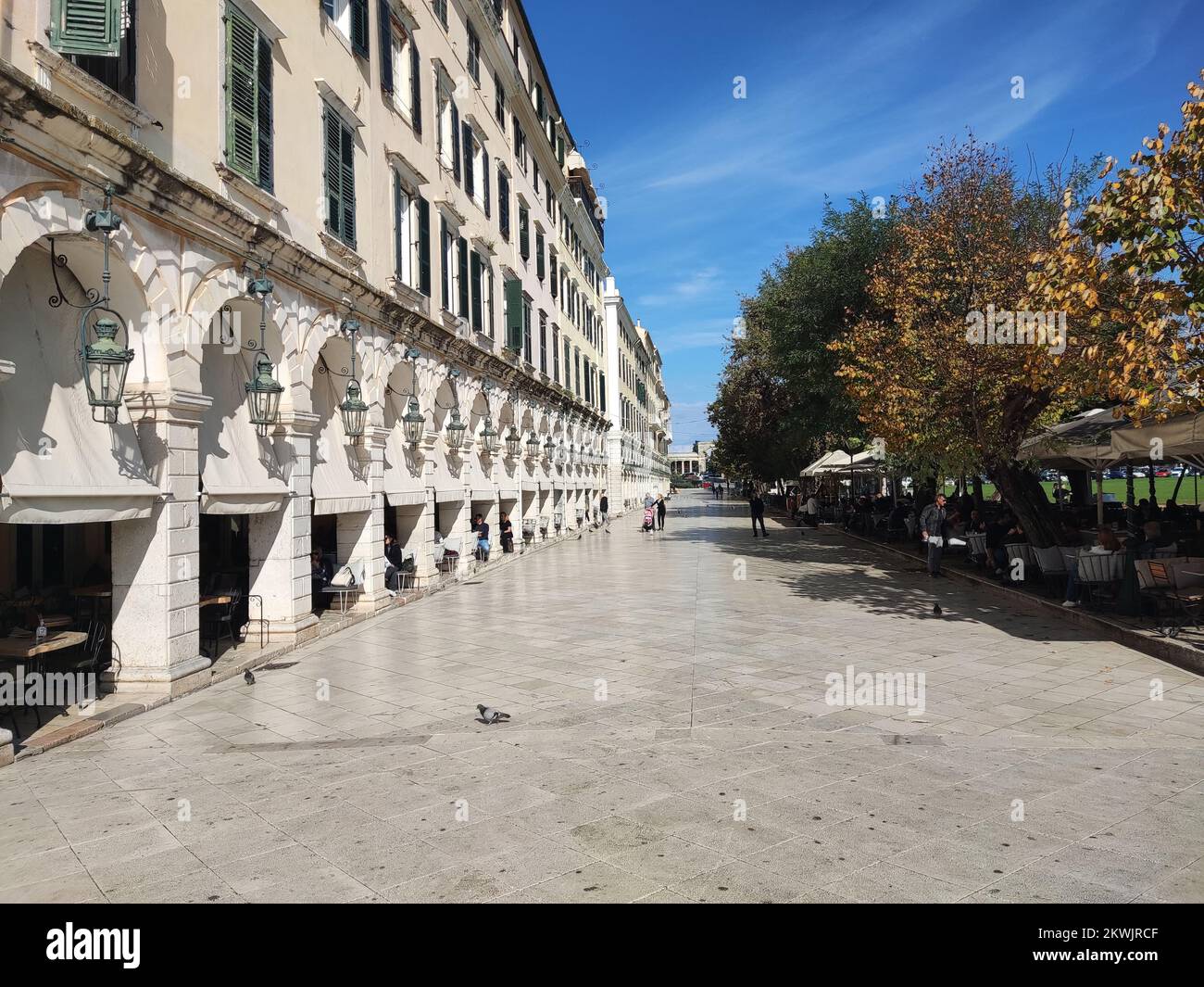 corfu island greece, liston square Stock Photo - Alamy