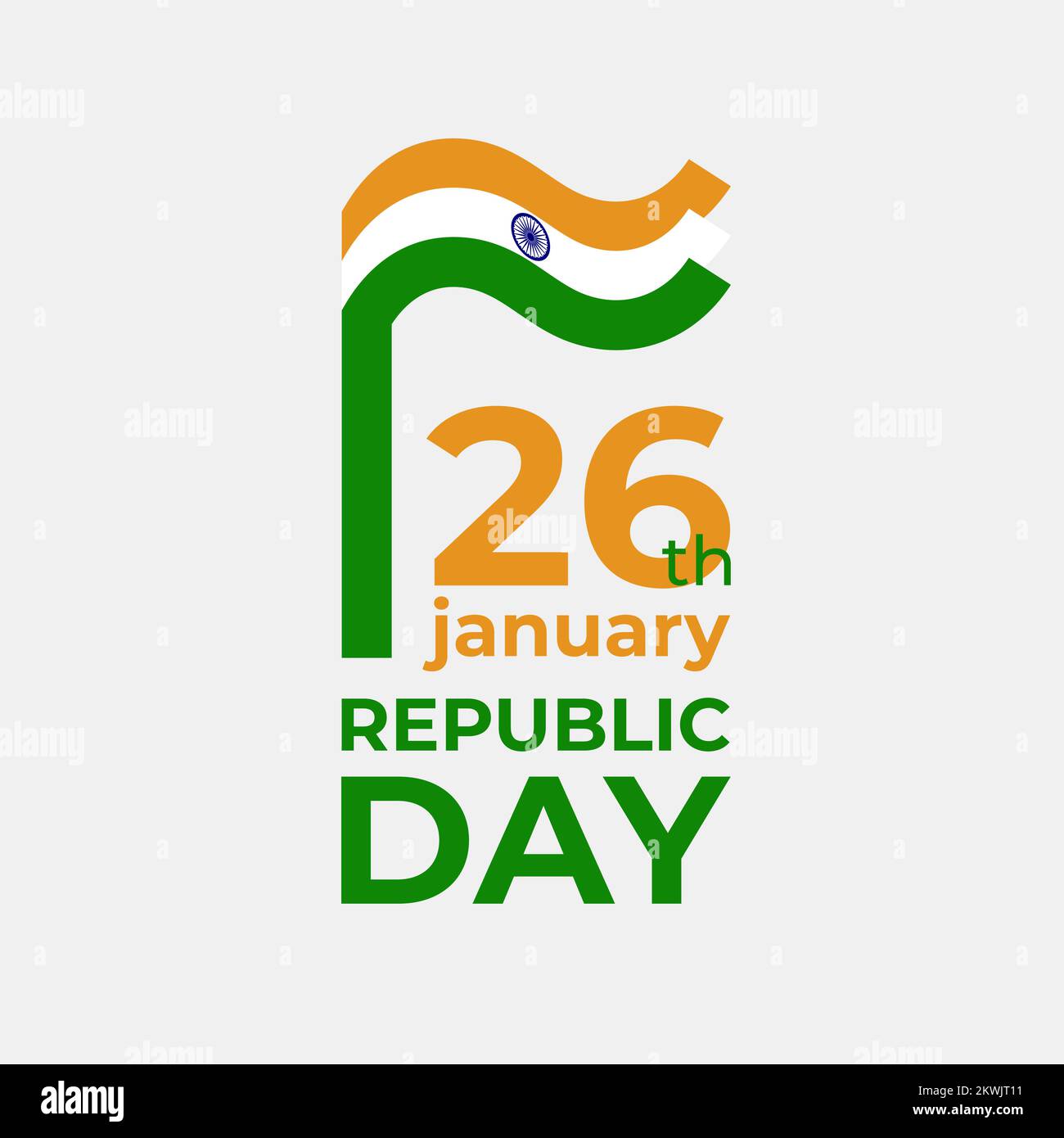 26 january india republic day. Vector template wavy indian flag in ...