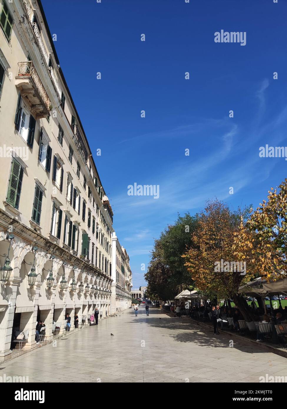 corfu island greece, liston square Stock Photo - Alamy