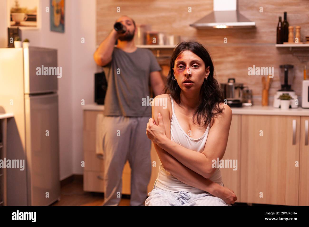 Helpless man in kitchen hi-res stock photography and images - Alamy
