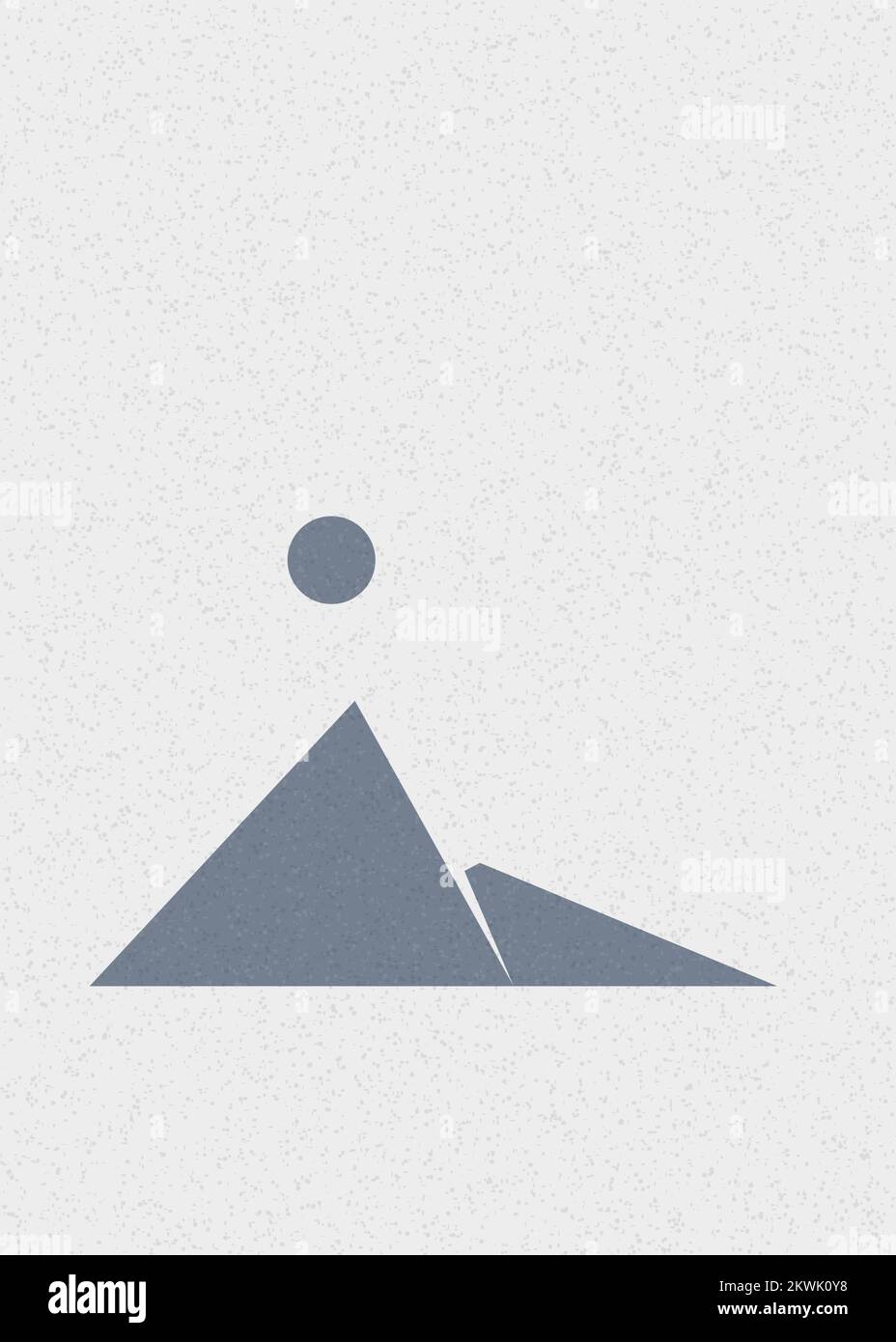 Geometric Mountains silhouette generative art poster illustration Stock ...