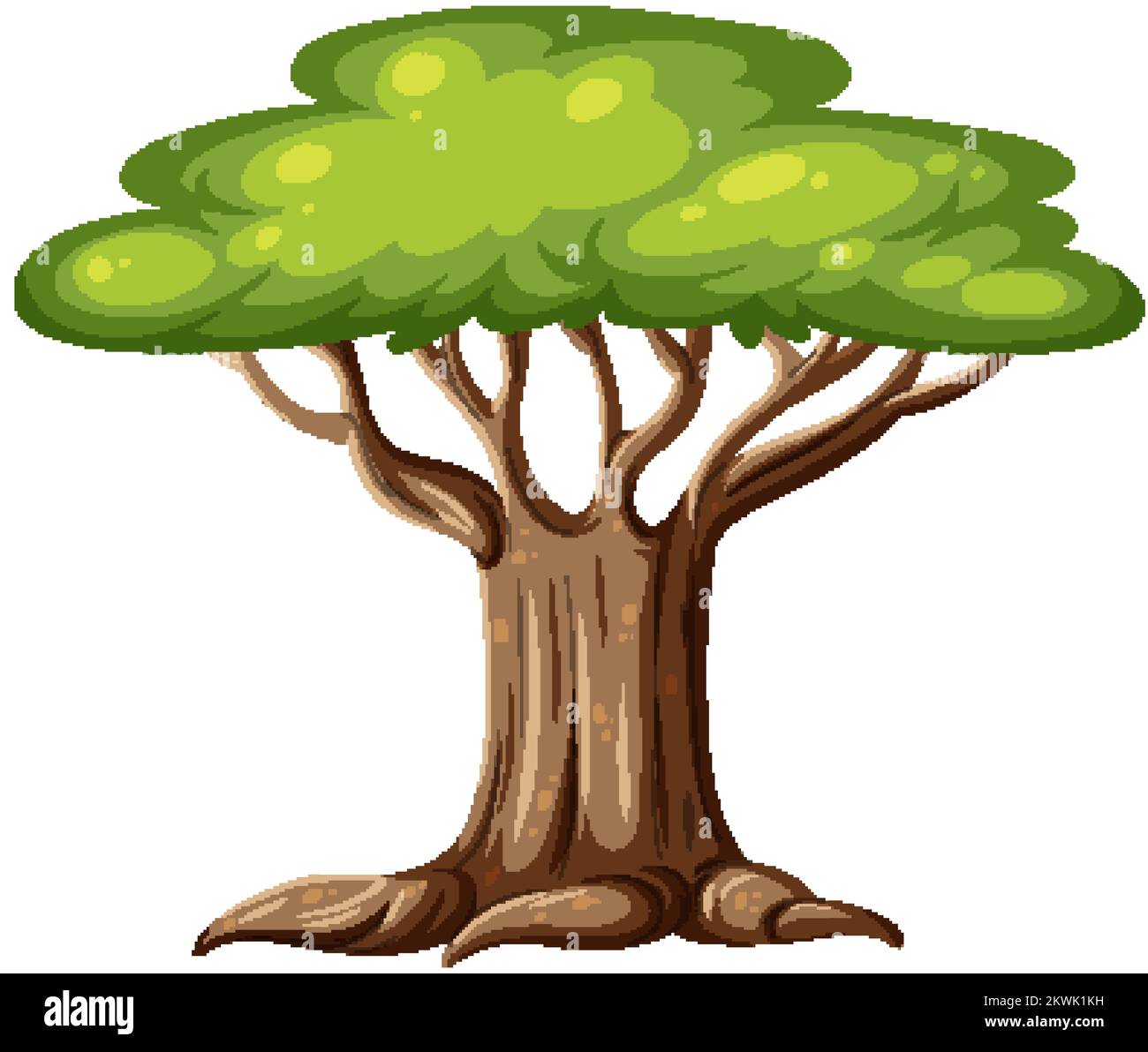 An isolated tree cartoon illustration Stock Vector Image & Art - Alamy