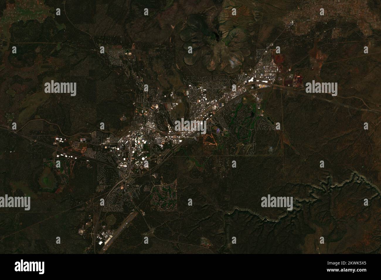High resolution satellite image of Flagstaff in Arizona, USA - contains ...