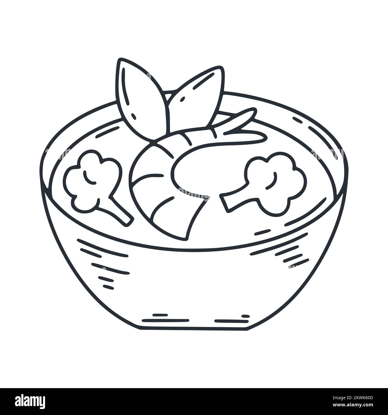 Miso soup doodle isolated illustration Stock Vector Image & Art - Alamy