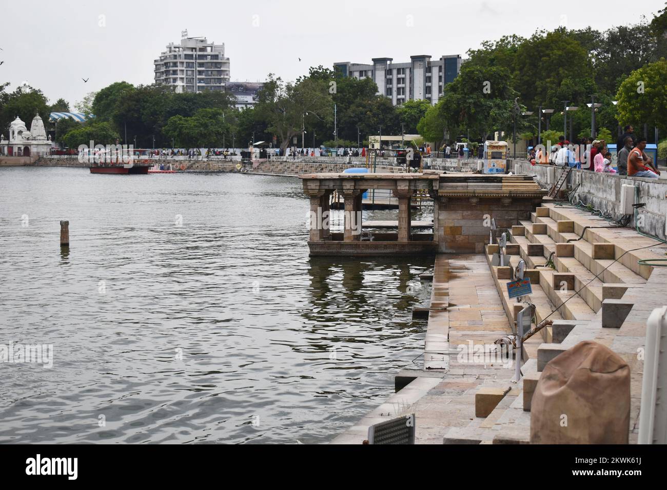 INDIA, GUJRAT, AHMEDABAD, October 2022, People at Heritage Ghat ...