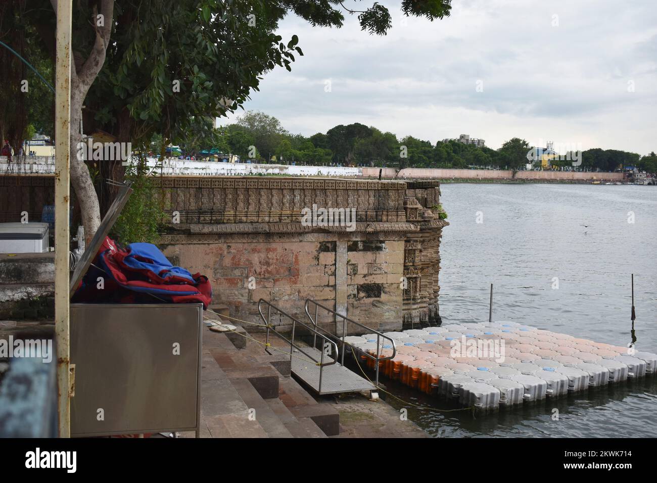 Architectural Heritage Ghat with intricate carvings in stone and steps ...