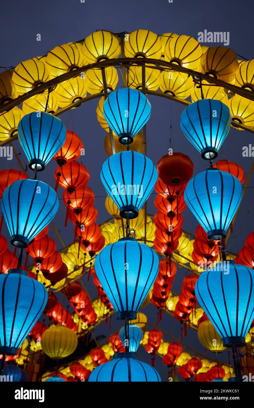 Lantern Display in th evening in Hoi An Vietnam Stock Photo - Alamy