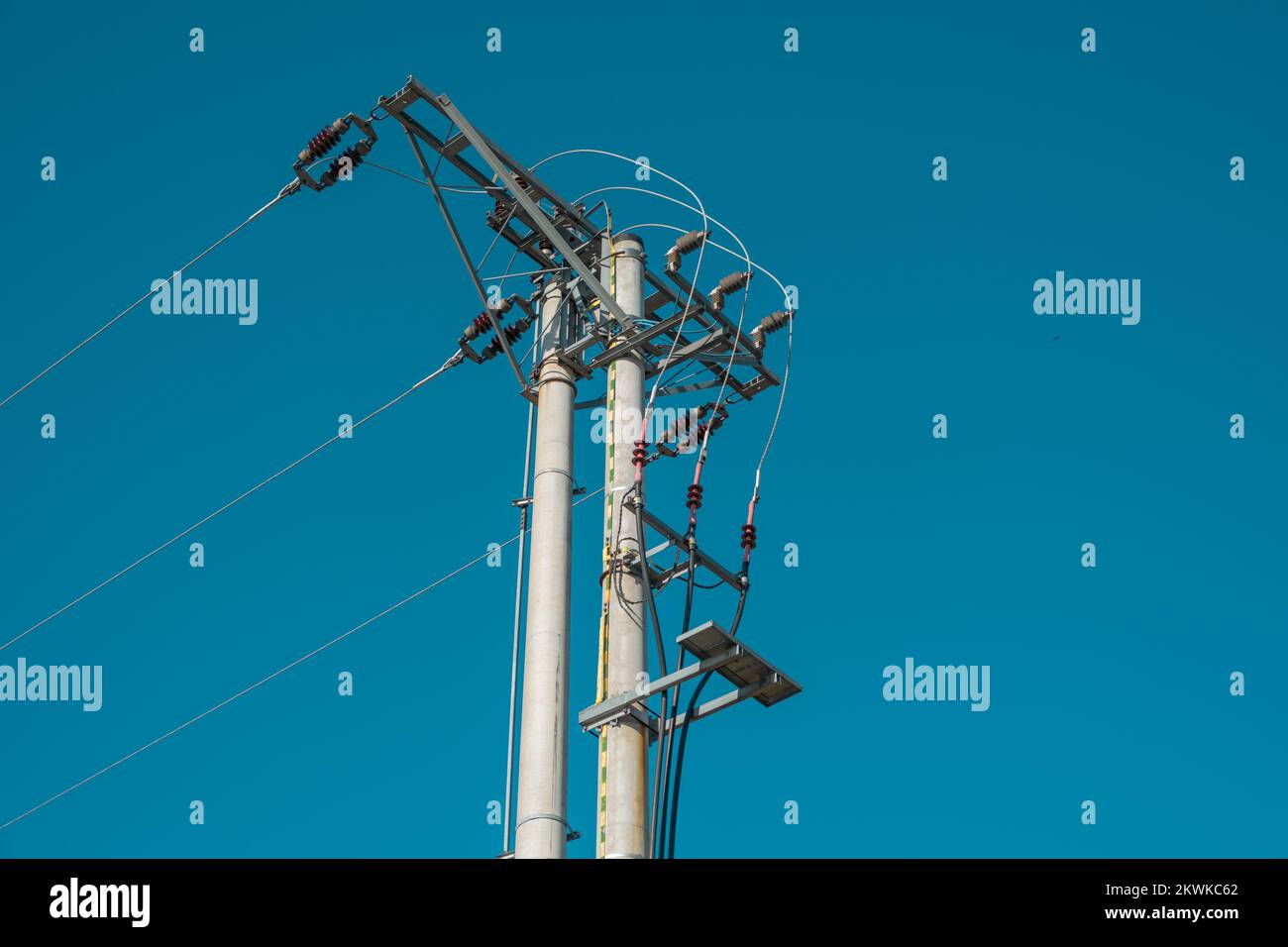 High voltage pole - electrical infrastructure, electric pole and energy ...