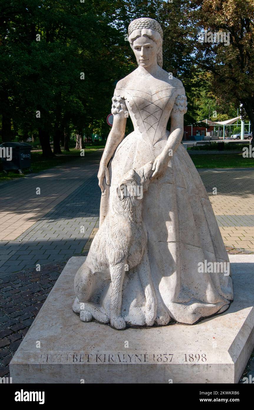 Statue of Erzsebet Kiralyne, 1837-1898, Keszthely, Lake Balaton ...