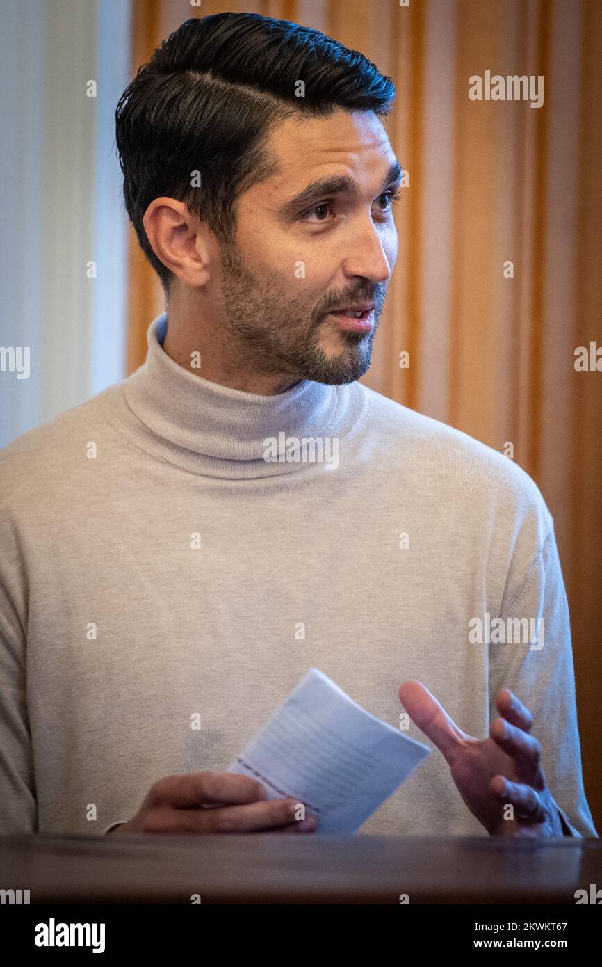 Wuustwezel. Belgium, 30/11/2022, Documentary maker Ken Kamanayo ...