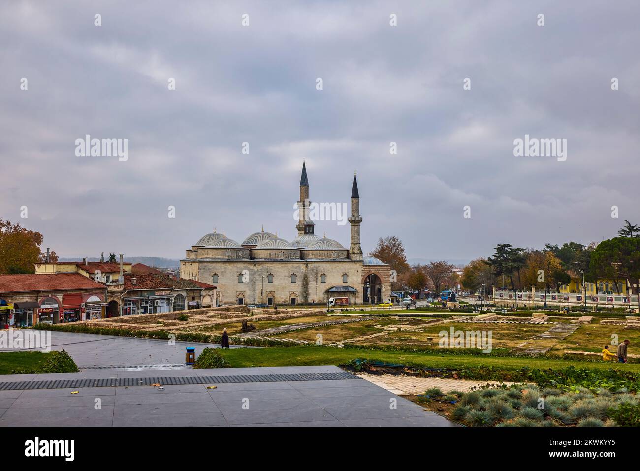 Edirne, Turkey November 23, 2022. exterior with The Old Mosque (Eski ...