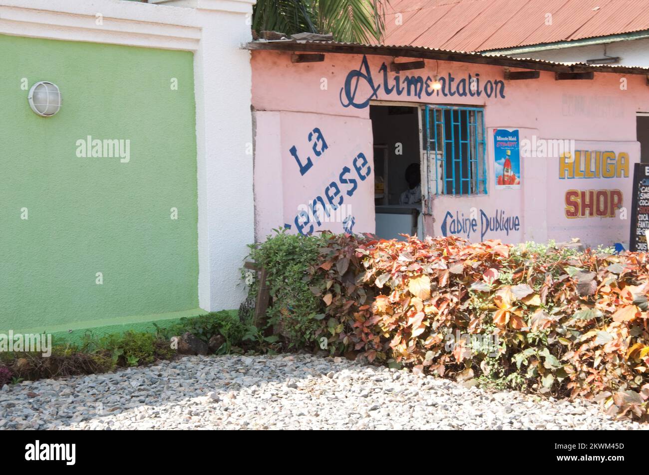 Street scene with small shops, Lubumbashi, Katanga Province, Democratic ...