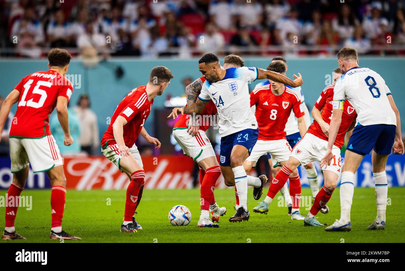 Doha, Qatar. 29th Nov, 2022. Callum Wilson (England) Wales - England ...