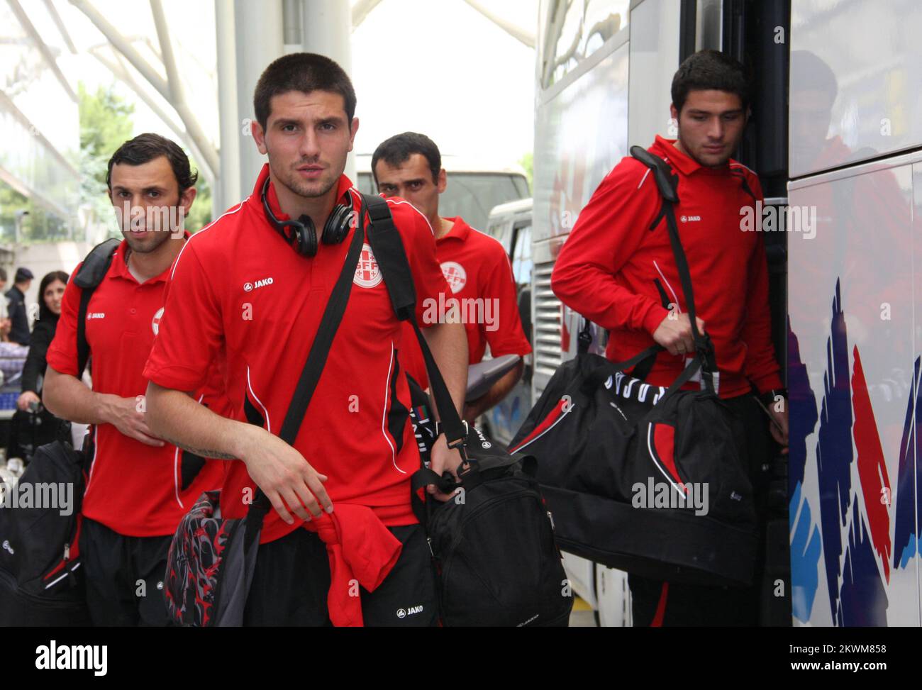National football team of Georgia landed day before the qualifying ...