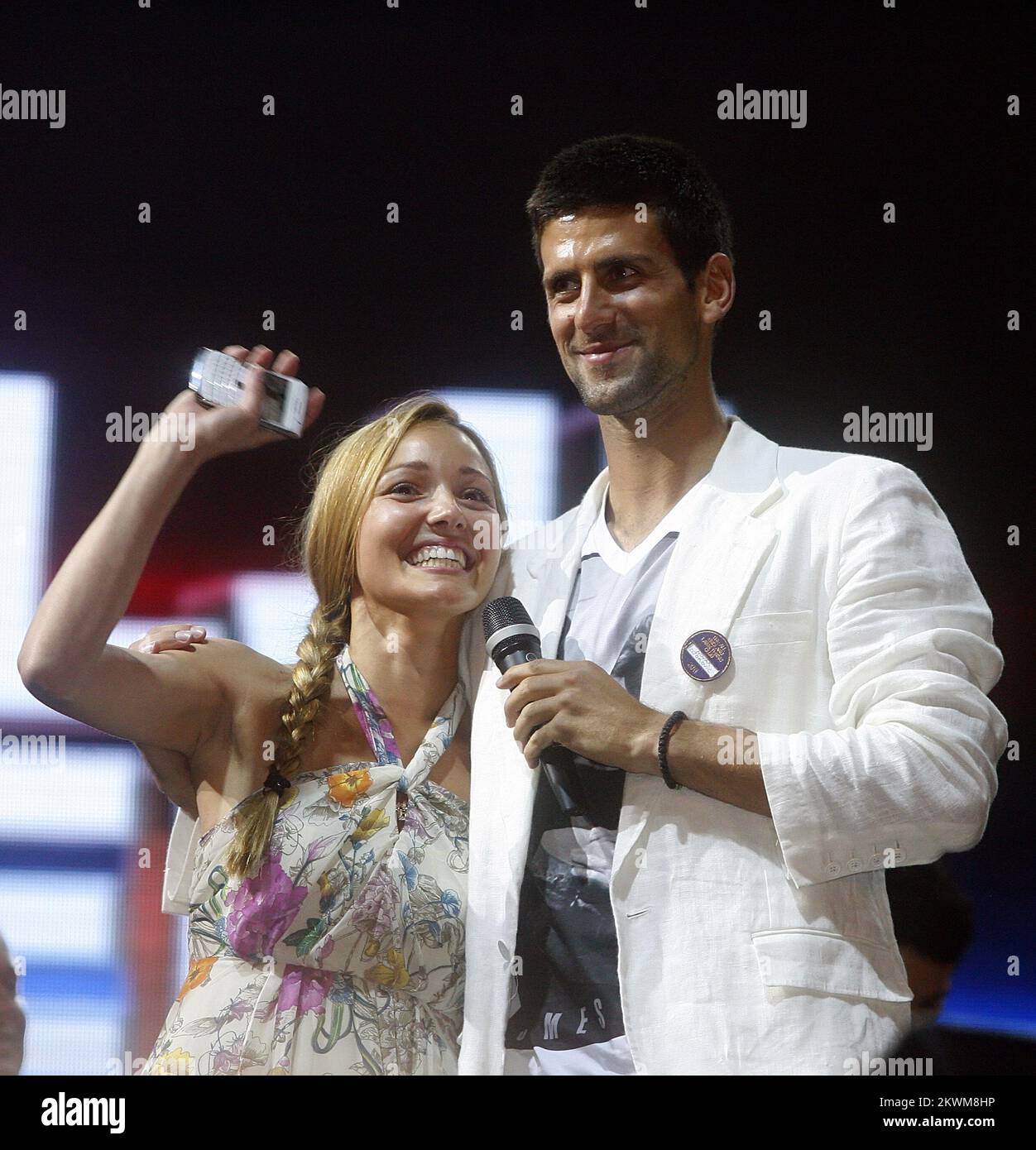 Novak Djokovic with his girlfriend Jelena Ristic. Novak Djokovic who ...