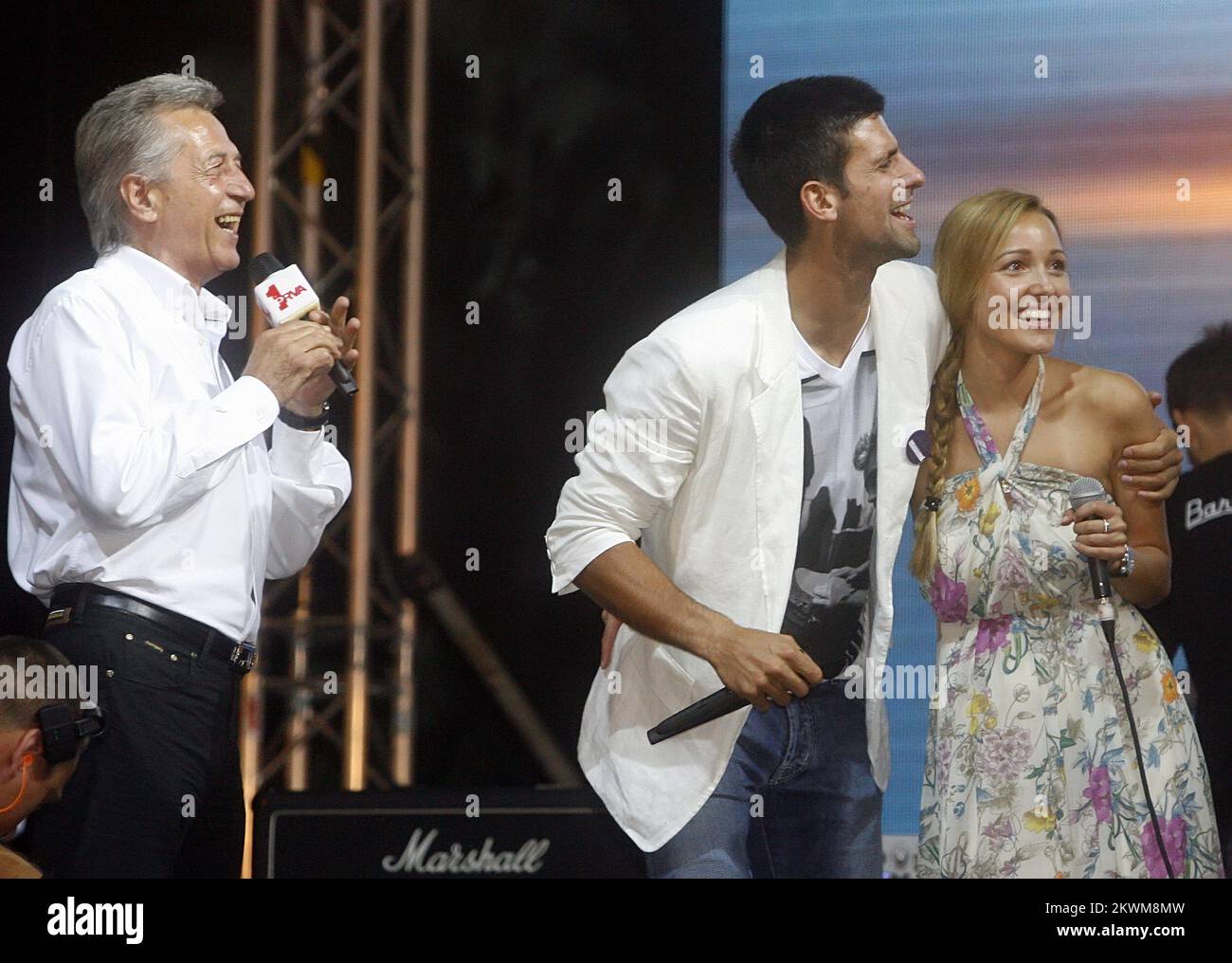 Novak Djokovic with his girlfriend Jelena Ristic. Novak Djokovic who ...