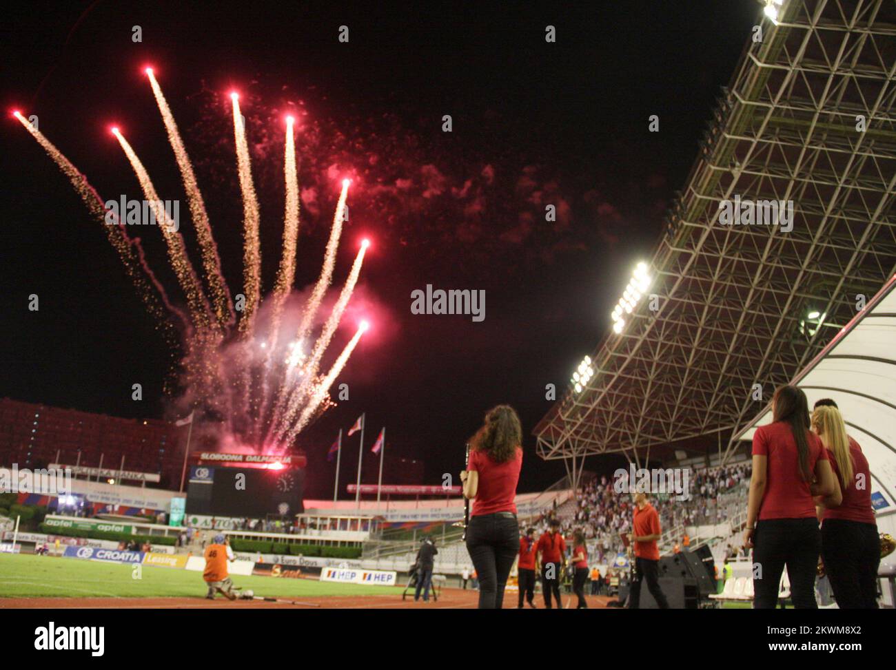 Fireworks to celebrate the hundredth birthday of HNK Hajduk Split Stock ...