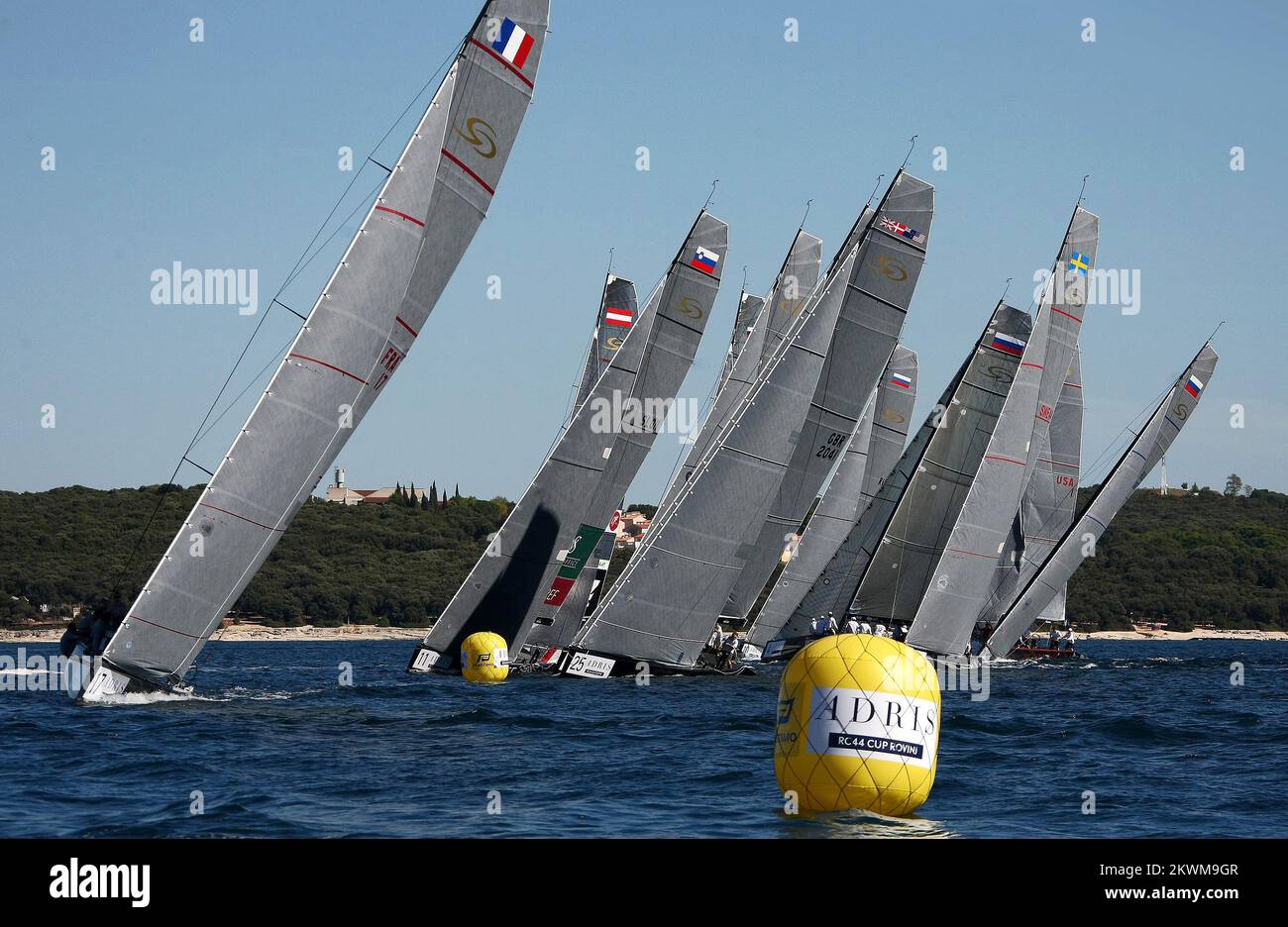 Third day of the prestigious sailing competition RC44 Cup, fleet race ...