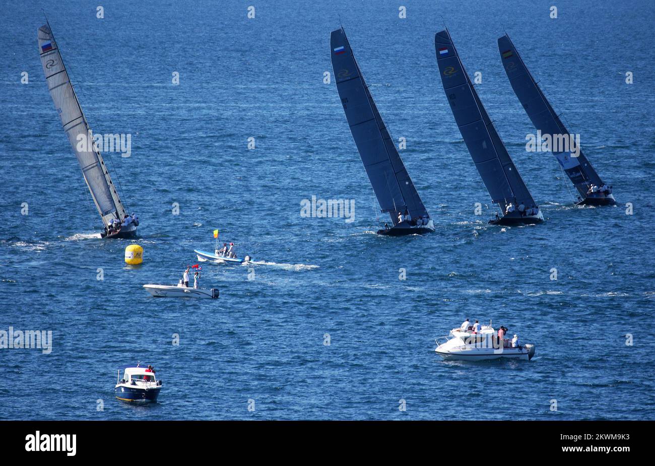 Third day of the prestigious sailing competition RC44 Cup Stock Photo ...