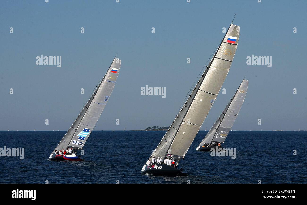 Fourth day of the prestigious sailing competition RC44 Cup Stock Photo ...