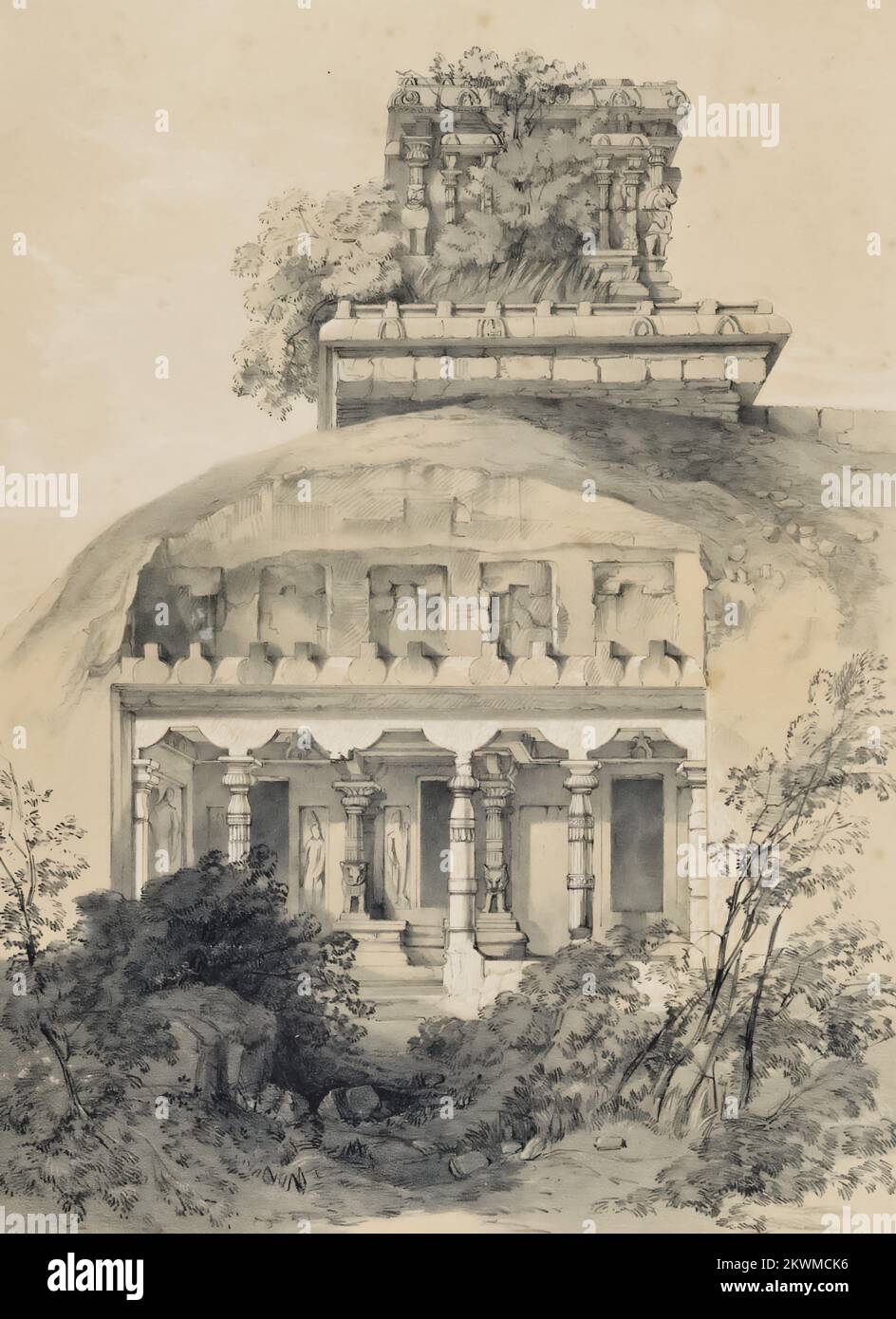 Mahavellipore - Cave with Structural Vimana from the book ...