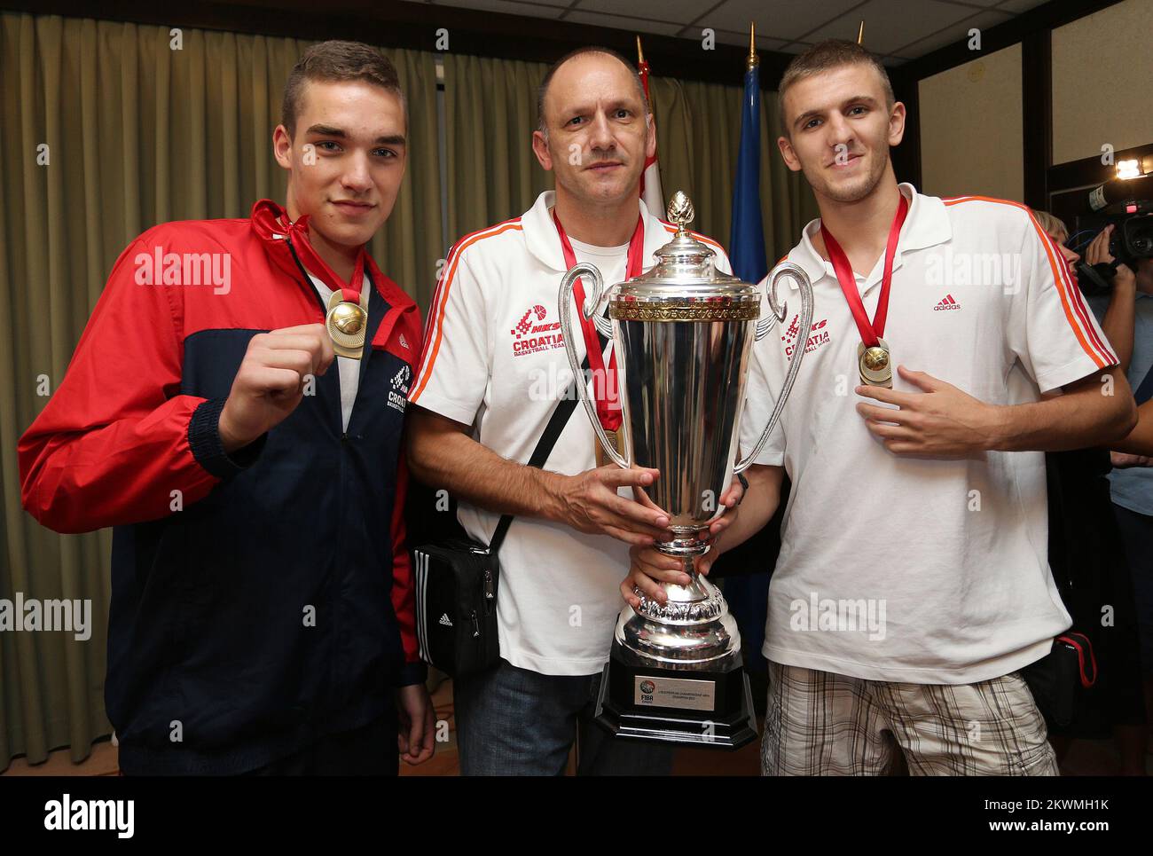 20.08.2012., Zagreb, Croatia - Croatian junior national basketball team ...