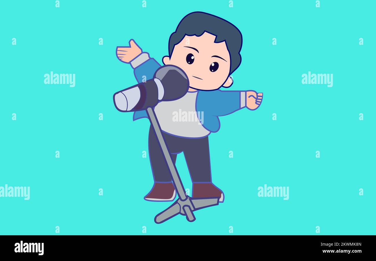 person with a microphone Stock Vector Image & Art - Alamy