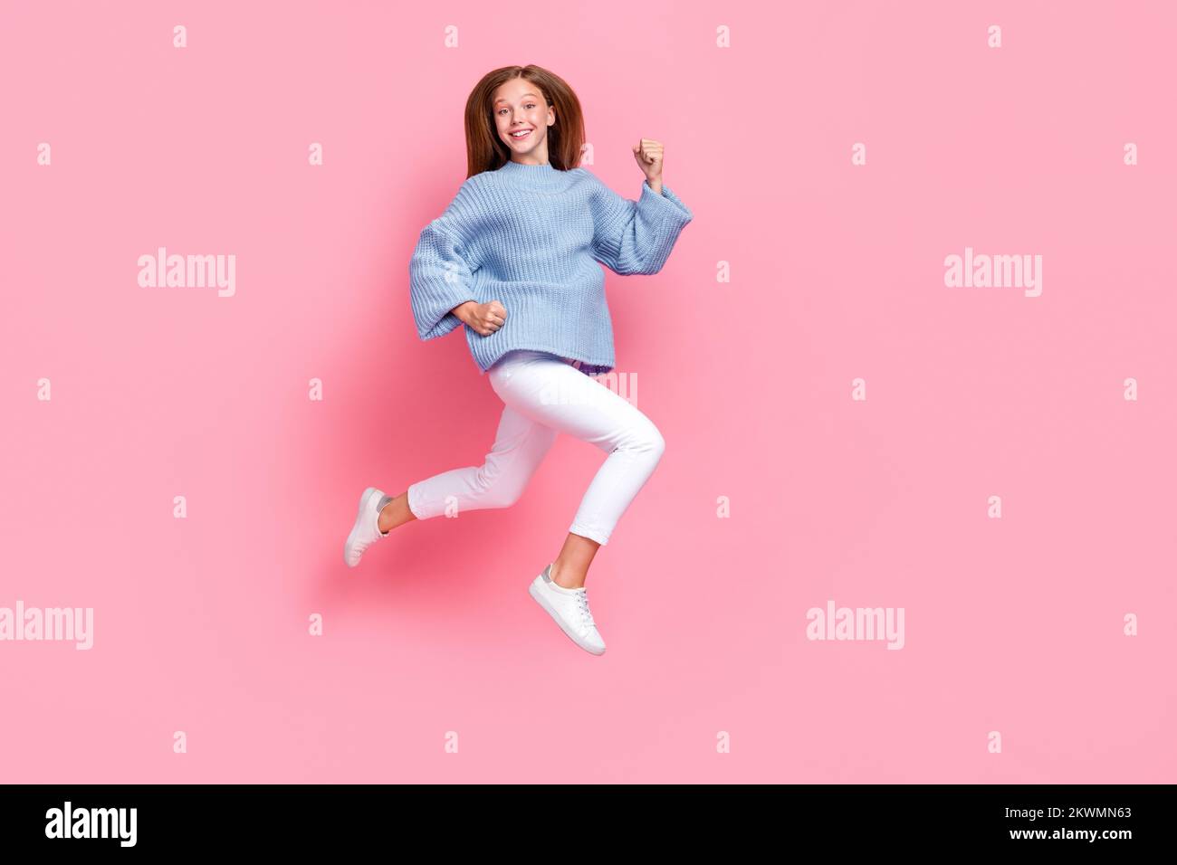 Full body photo of young beautiful funky energetic school girl teenager ...