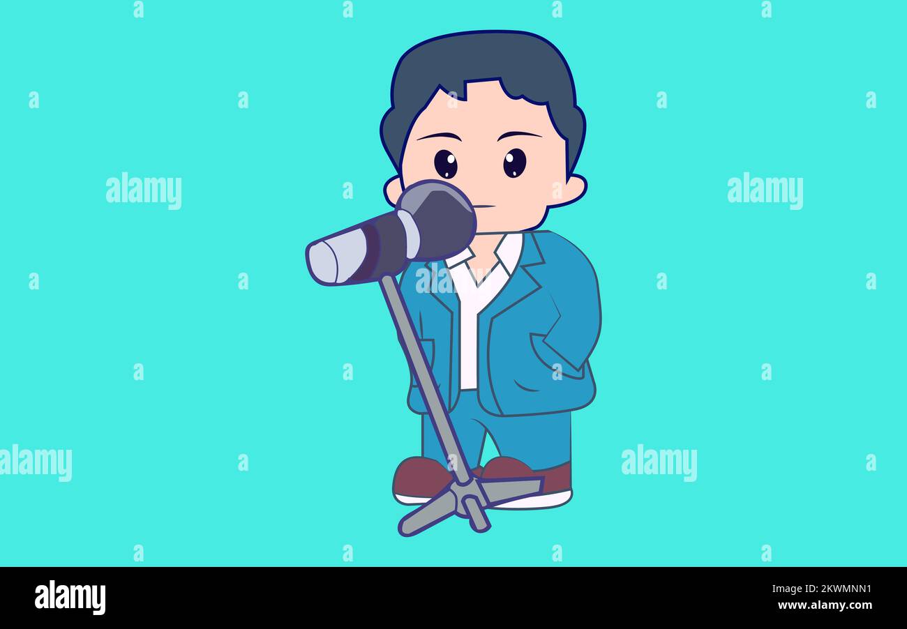 person with a microphone Stock Vector Image & Art - Alamy