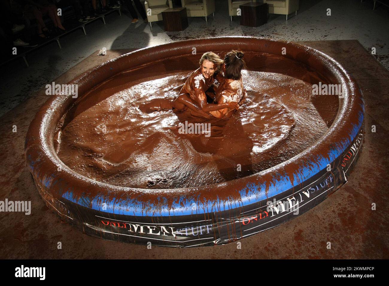 05.10.2012., Zagreb - Female wrestling in chocolate during Only Men ...