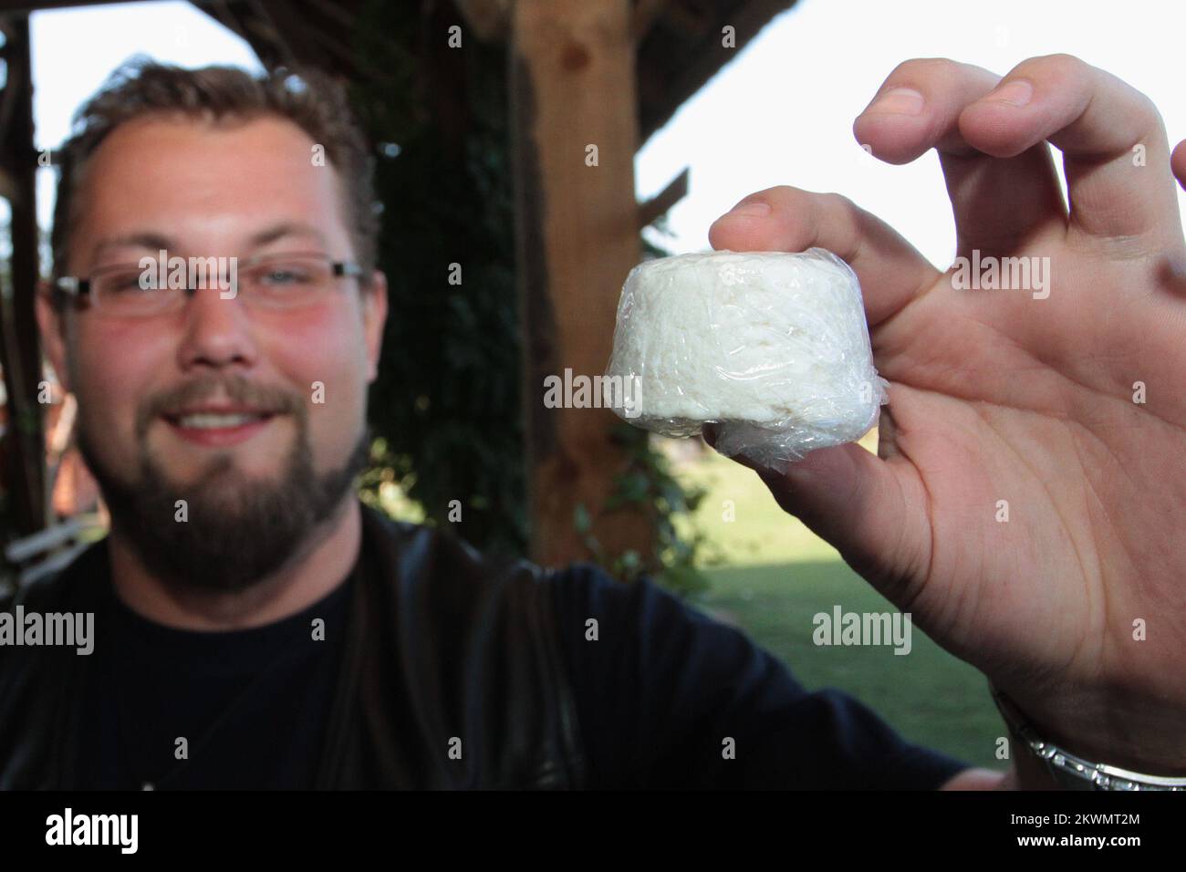 09.10.2012., Srijemska Mitrovica, Serbia - The most expensive cheese is ...