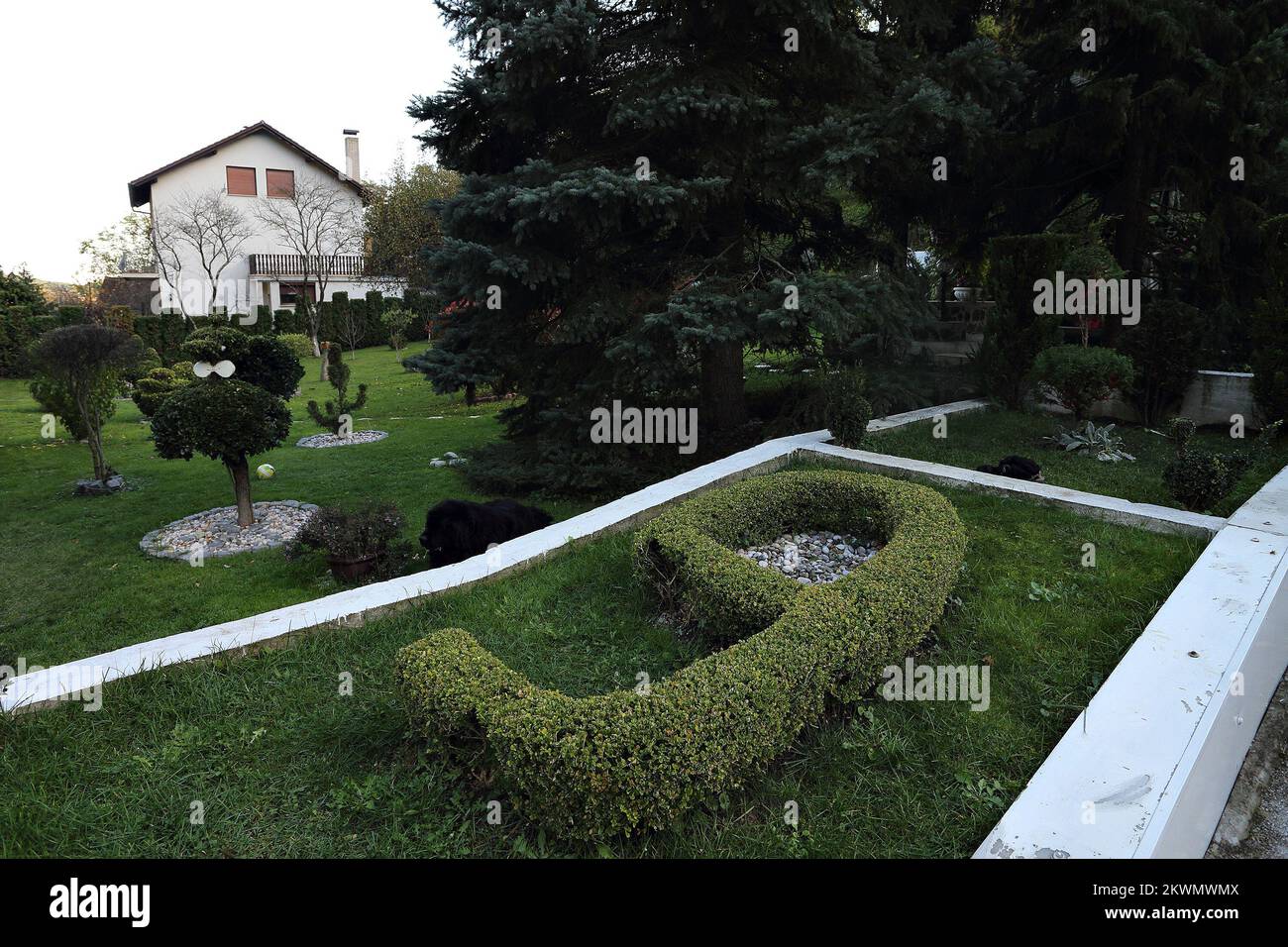 30.10.2012., Zagreb,Croatia - Garden in the backyard of family ...
