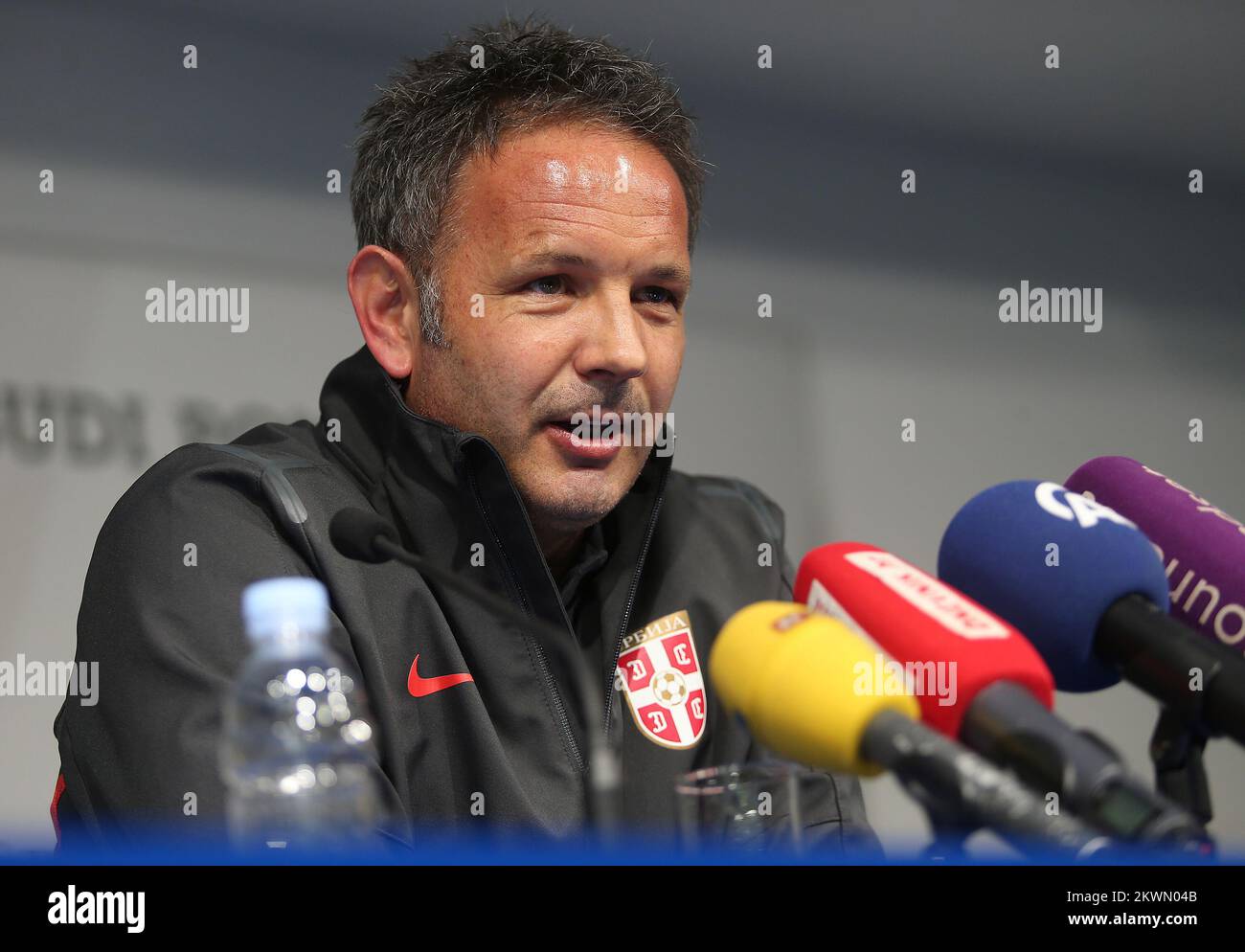 Press conference of Serbian national football team ahead of game with ...