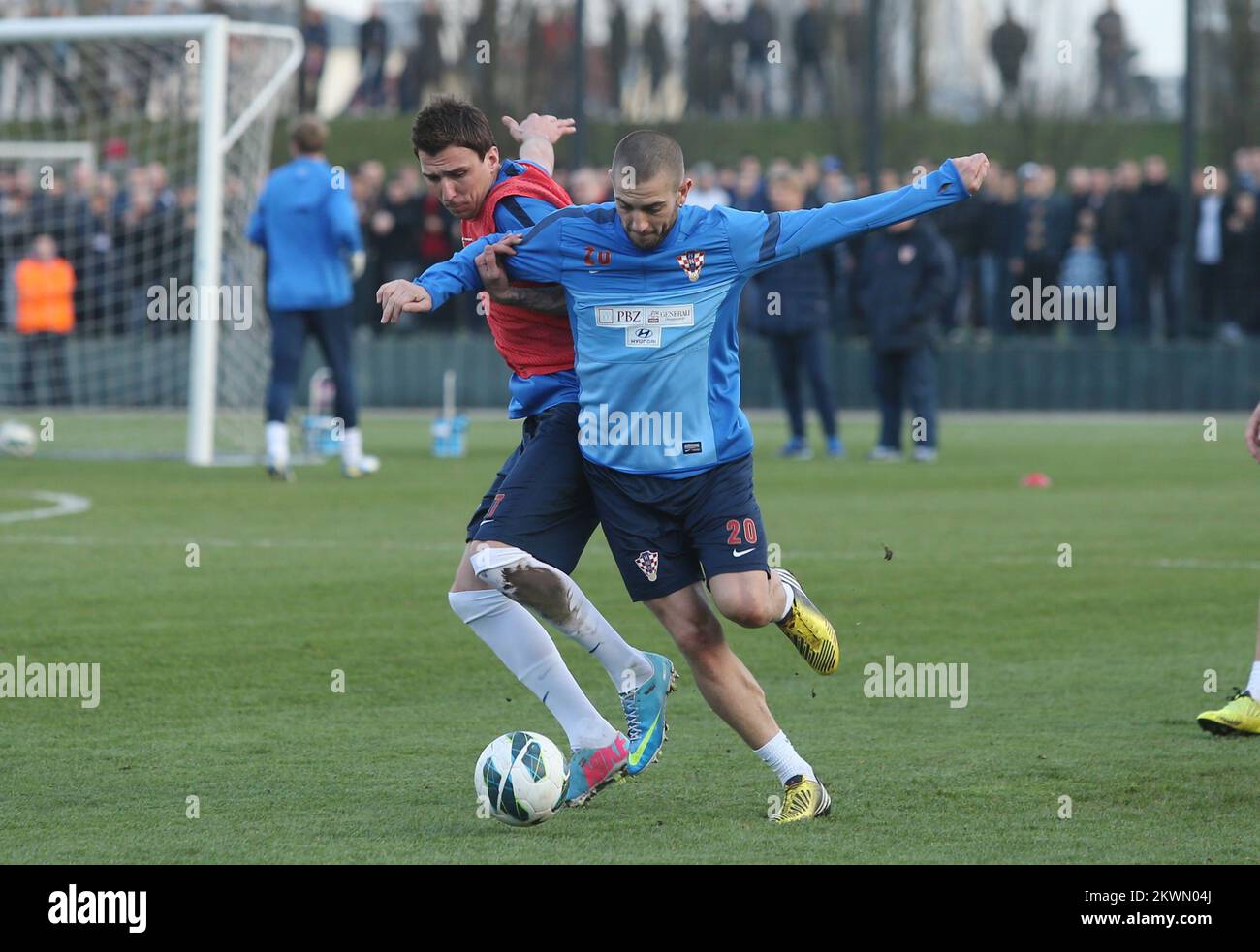 Lot of fans gathered at the open training of Croatia national football ...