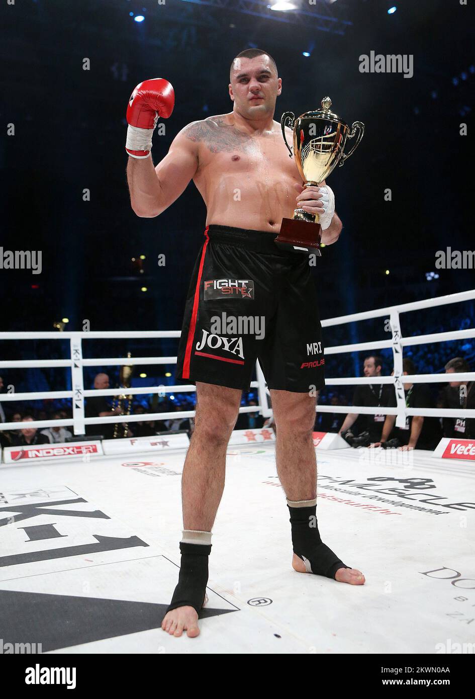 Mladen Brestovac with his trophy Stock Photo - Alamy