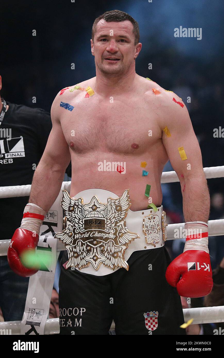 Mirko Filipovic with his winners belt Stock Photo - Alamy