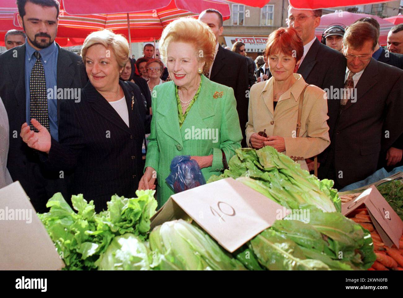 File photo dated 16.09.1998. Croatia, Zagreb - Margaret Hilda Thatcher ...