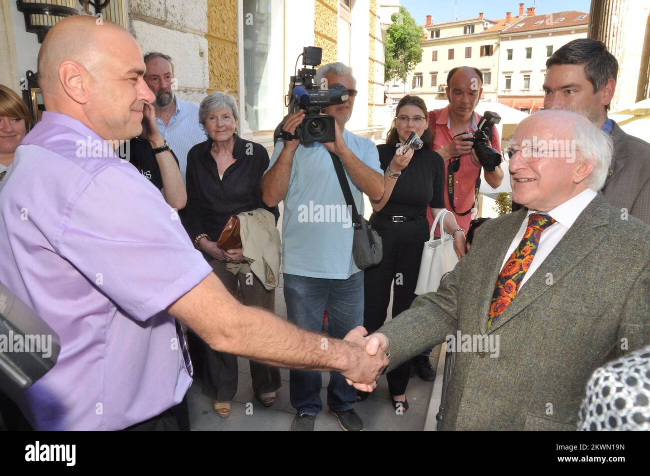 07.06.2013. Pula, Croatia - Irish President Michael D. Higgins met with ...