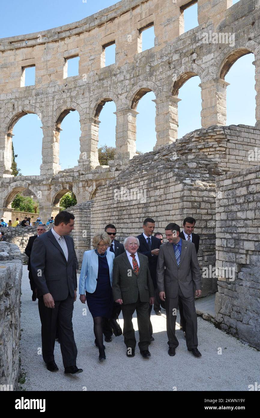 07.06.2013. Pula, Croatia - Irish President Michael D. Higgins met with ...