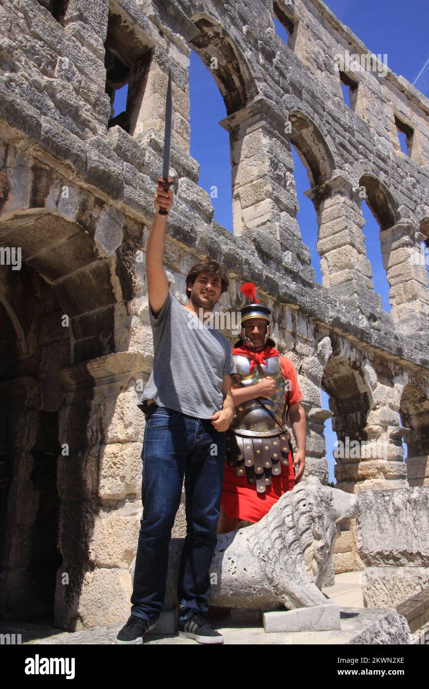 14.06.2013: Pula, Croatia. Stjepan Hauser, member of cellist band ...